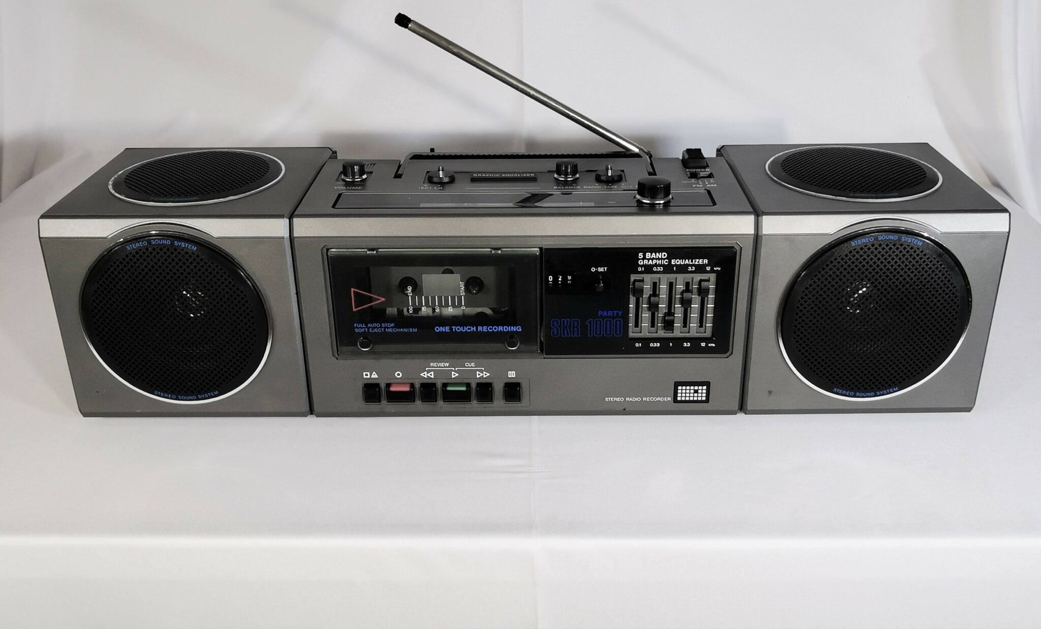 RFT StereokassettenrekorderSKR 1000 Party grau - DDR-HIFI-TECHNIK